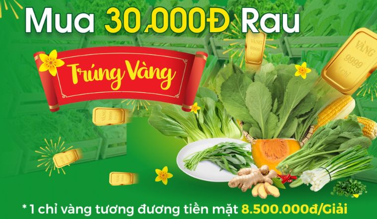 TRI ÂN KHÁCH HÀNG - MUA RAU TRÚNG VÀNG
