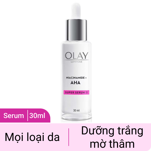 Serum Olay Niacinamide + AHA Super dưỡng trắng da 30ml