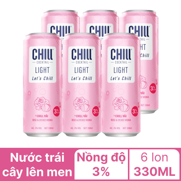 6 cocktail Chill Rose Lychee Vodka 330ml tại Bách Hoá XANH