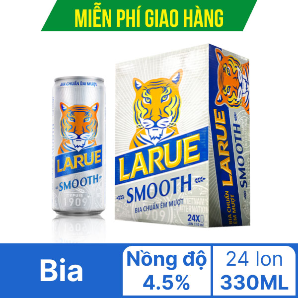 Thùng 24 lon cao bia Larue Smooth 330ml | Bách Hoá XANH