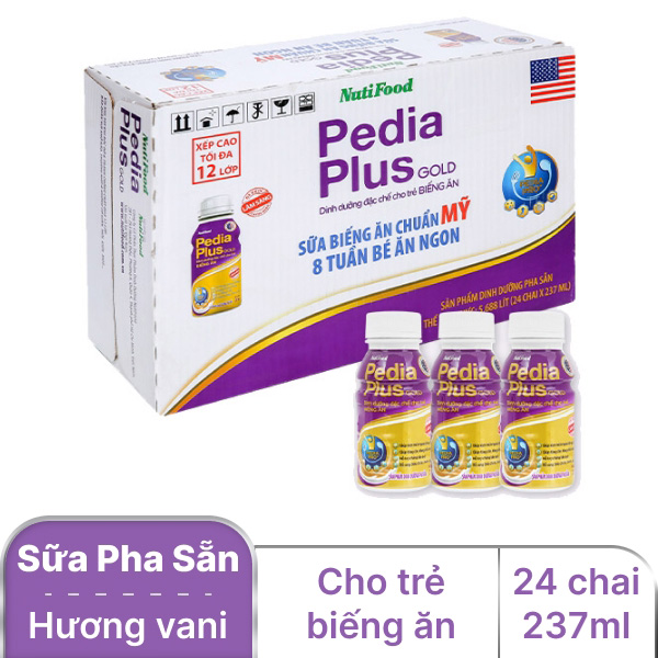 24 chai NutiFood Pedia Plus 237ml giá tốt tại Bách hoá XANH