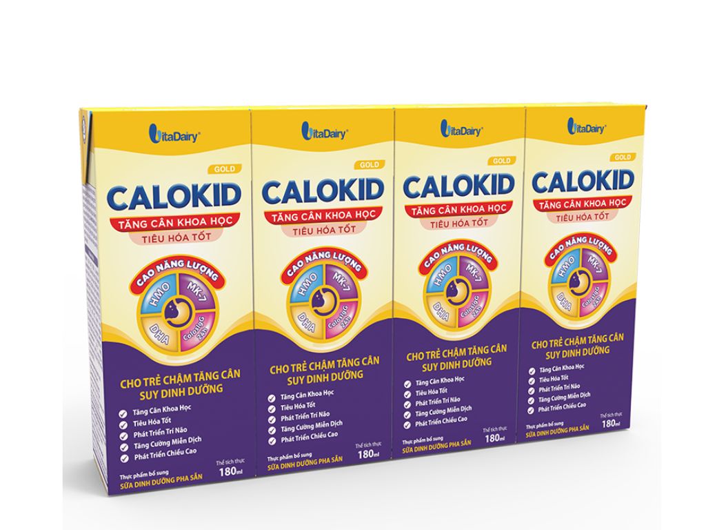 Lốc 4 hộp sữa uống dinh dưỡng VitaDairy Colokid Gold 180ml