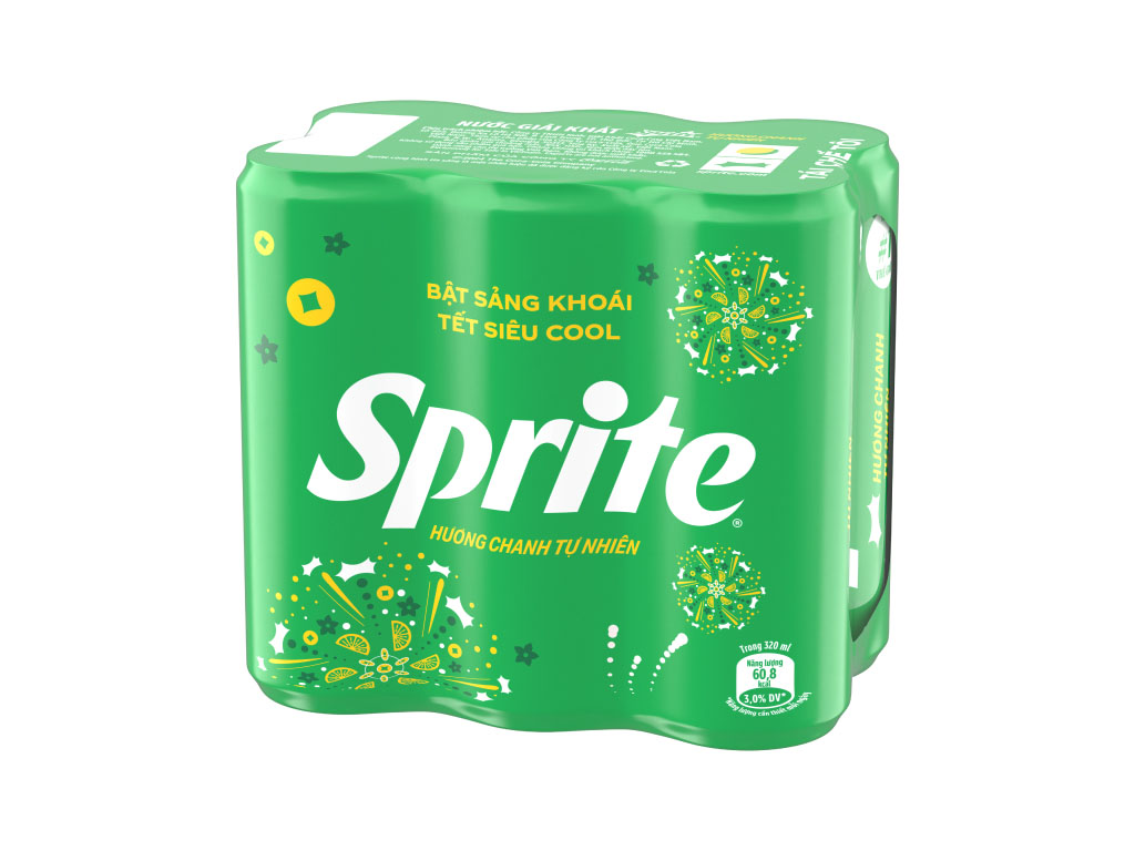 6 lon Nước ngọt Sprite 320ml giá tốt tại Bách hoá XANH