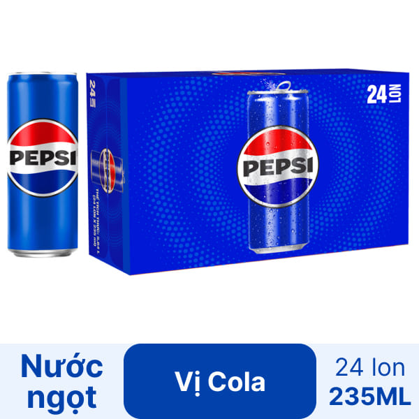 Nước ngọt Pepsi Cola Sleek lon 235ml có tại Bách hóa XANH