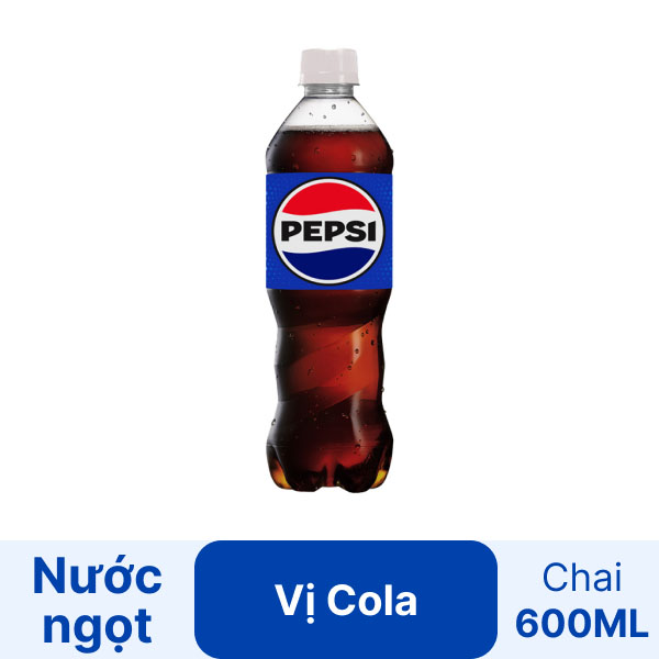 Nước ngọt Pepsi Cola chai 600ml giá tốt tại Bách hoá XANH