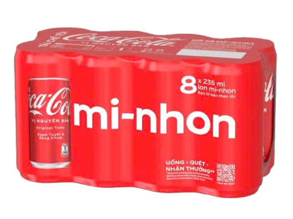 8 lon nước ngọt Coca Cola 235ml tại Bách hoá XANH