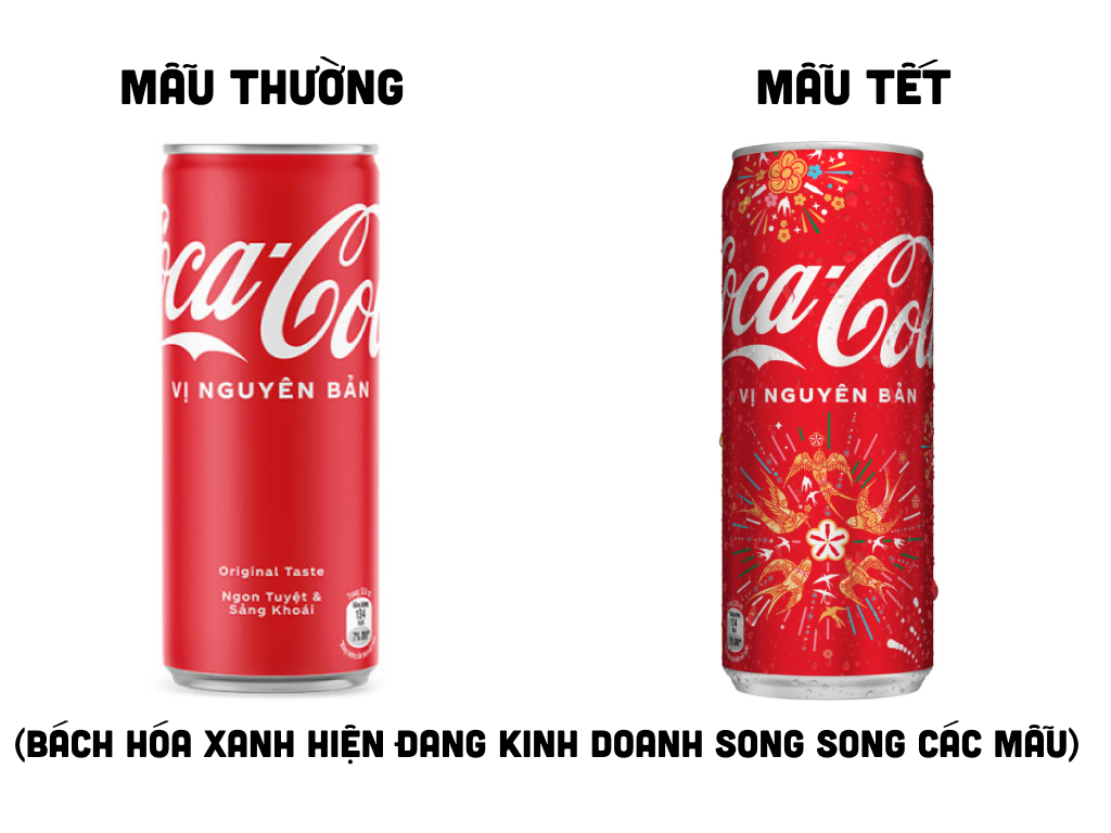 Nước ngọt Coca Cola lon 320ml giá tốt tại Bách hoá XANH