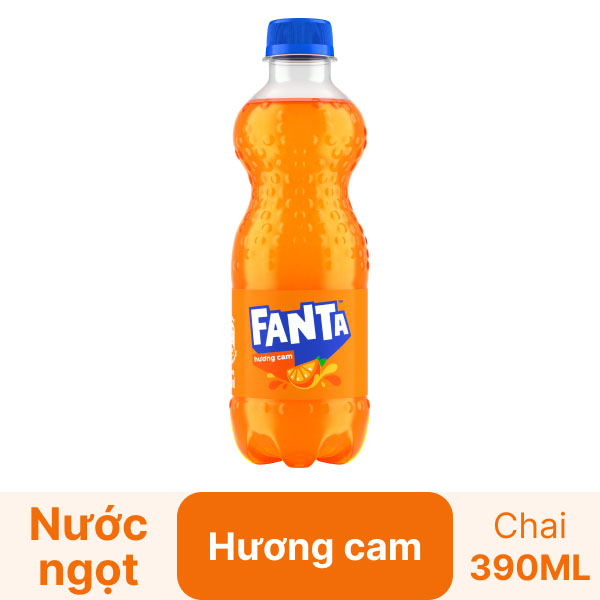 Nước ngọt Fanta vị cam chai 390ml giá tốt tại Bách hoá XANH