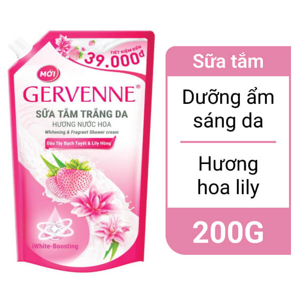 Sữa tắm trắng da Gervenne lily hồng 200g tại Bách hóa XANH