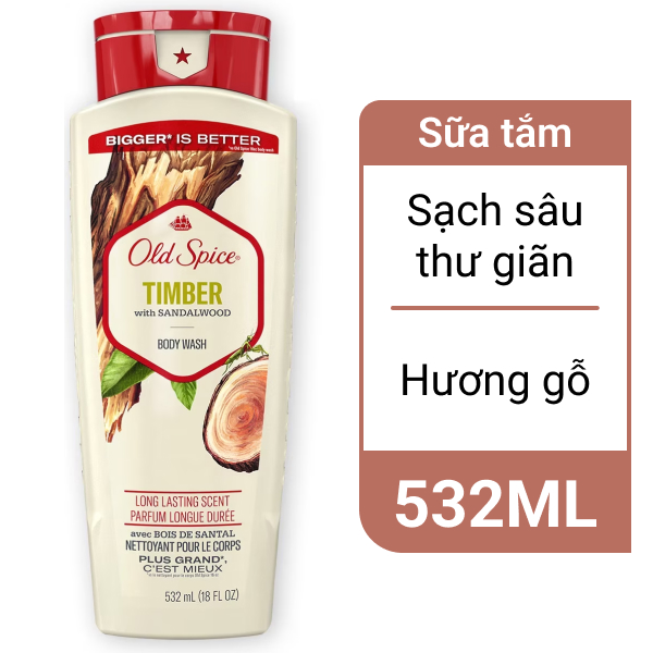 Sữa tắm Old Spice Timber Sandal Wood 532ml tại Bách hóa XANH