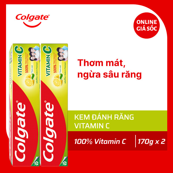 2 tuýp kem Colgate Vitamin C 170g tại Bách hóa XANH
