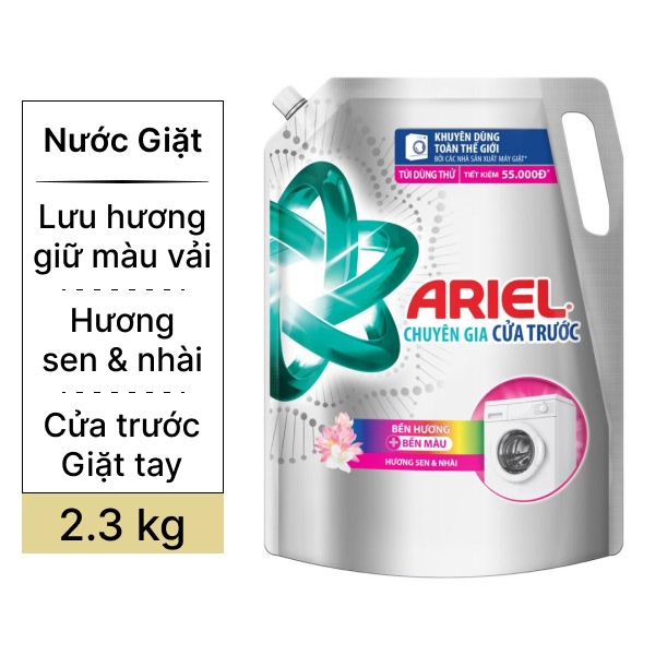 Nước giặt Ariel cửa trước hương sen nhài 2.3kg Bách hoá XANH
