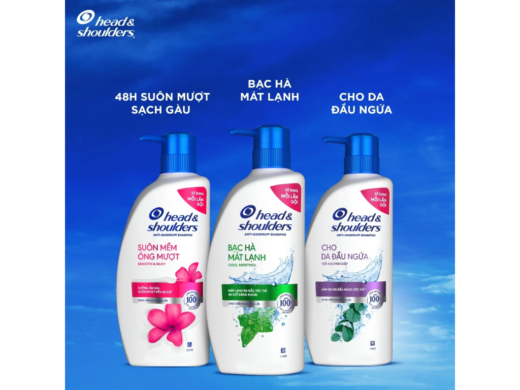 Dầu gội Head & Shoulders mềm mượt óng ả 850ml Bách hóa XANH