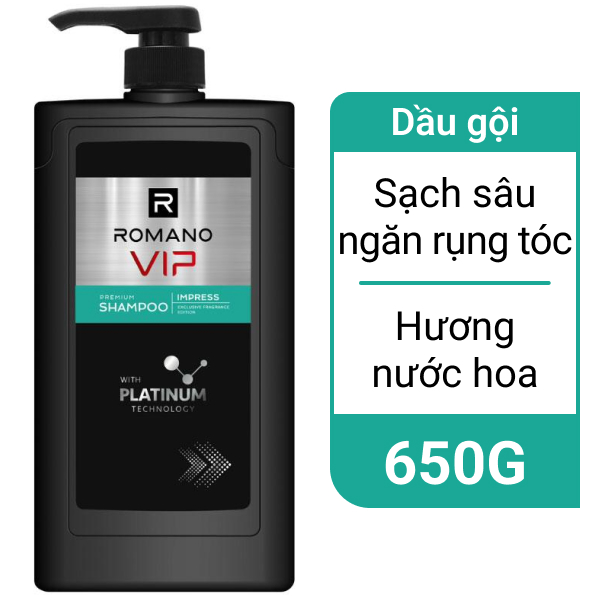 Dầu gội Romano Vip Impress 650g tại Bách hóa XANH