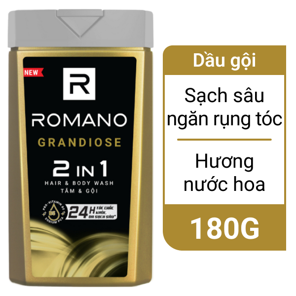 Tắm gội 2 trong 1 Romano Grandiose 180g tại Bách hóa XANH