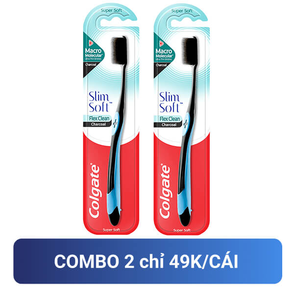 2 bàn chải Colgate Flex Clean Charcoal tại Bách hóa XANH