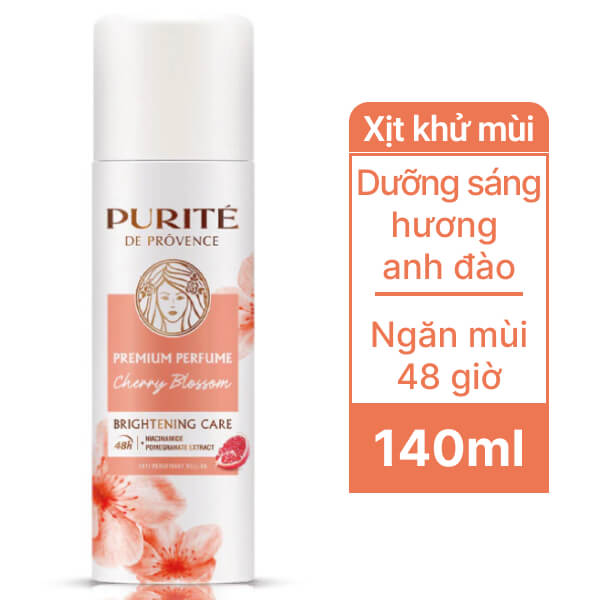 Xịt khử mùi Purité hoa đào sáng da 140ml tại Bách Hóa Xanh
