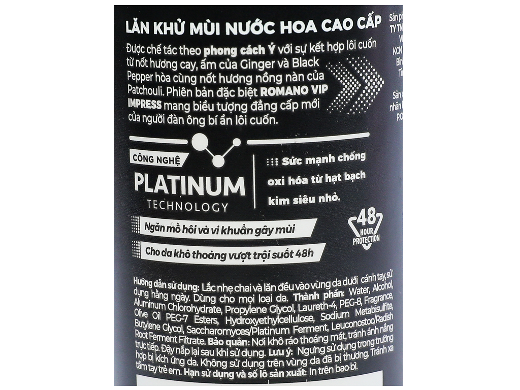 Lăn khử mùi Romano Vip Impress 50ml tại Bách Hóa Xanh