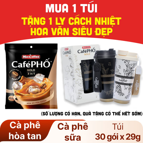 Cà phê sữa MacCoffee Café Phố Gold 3in1 290g | Bách Hoá XANH