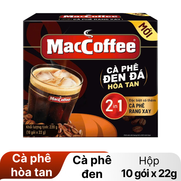 Cà phê đen đá MacCoffee 2 in 1 220g | Bách Hoá XANH