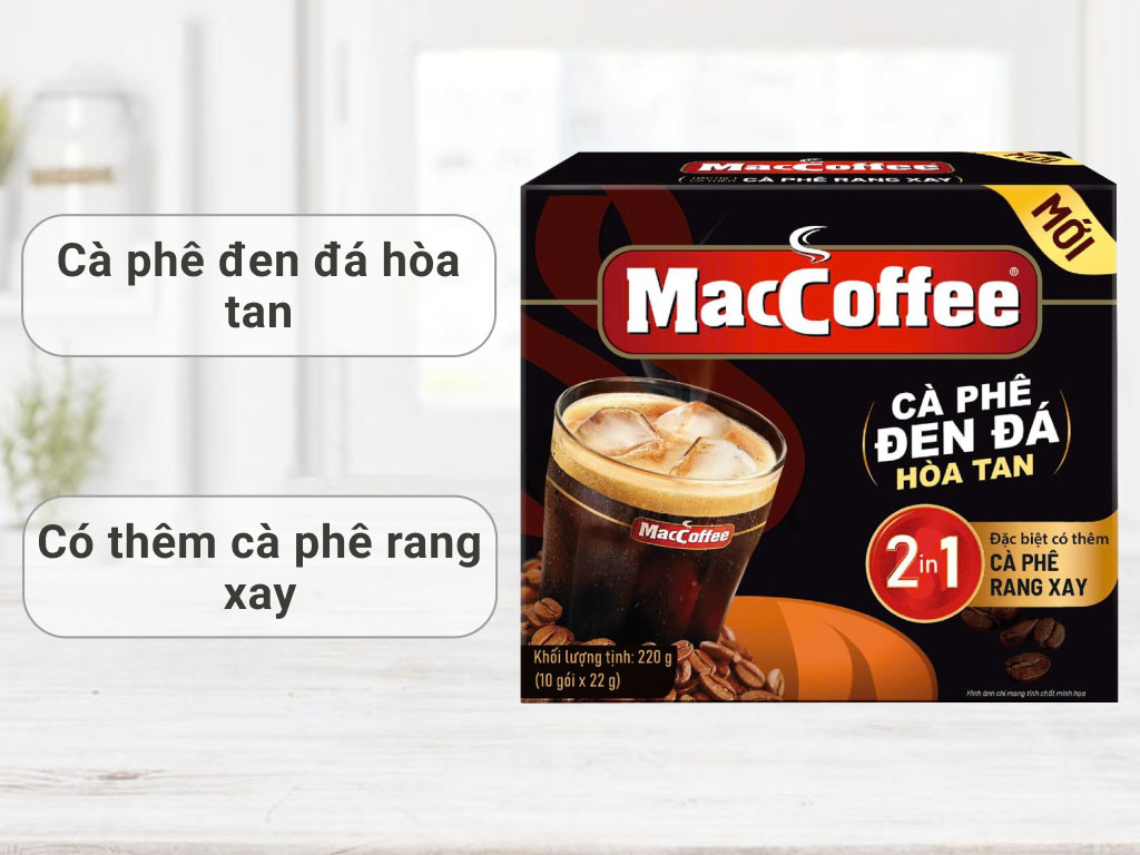 Cà phê đen đá MacCoffee 2 in 1 220g | Bách Hoá XANH