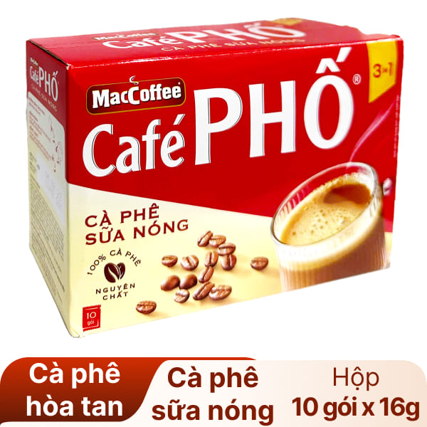 Cà phê sữa nóng MacCoffee Café Phố 3 in 1 160g