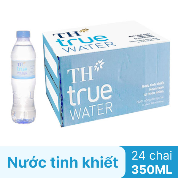 Thùng 24 chai TH True Water 350ml giá tốt tại Bách hoá XANH