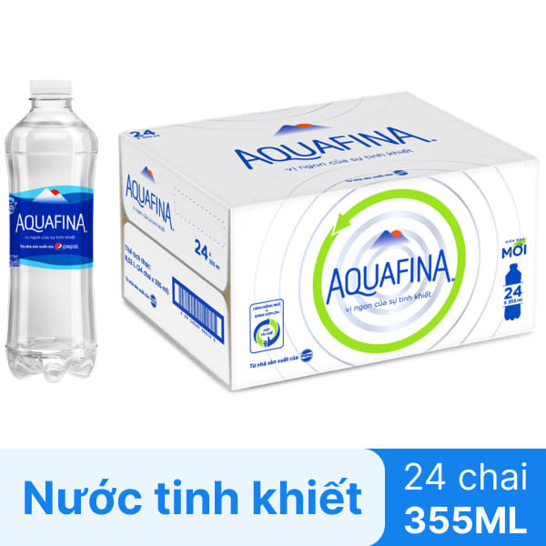 Thùng 24 chai nước Aquafina 355ml giá tốt tại Bách hoá XANH