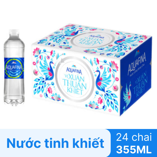 Thùng 24 chai nước Aquafina 355ml giá tốt tại Bách hoá XANH