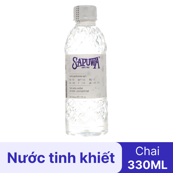 Nước tinh khiết Sapuwa 330ml giá tốt tại Bách hoá XANH