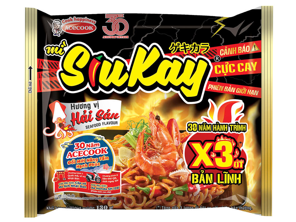 Mì ăn liền hải sản SiuKay gói 130g giá tốt tại Bách hoá XANH