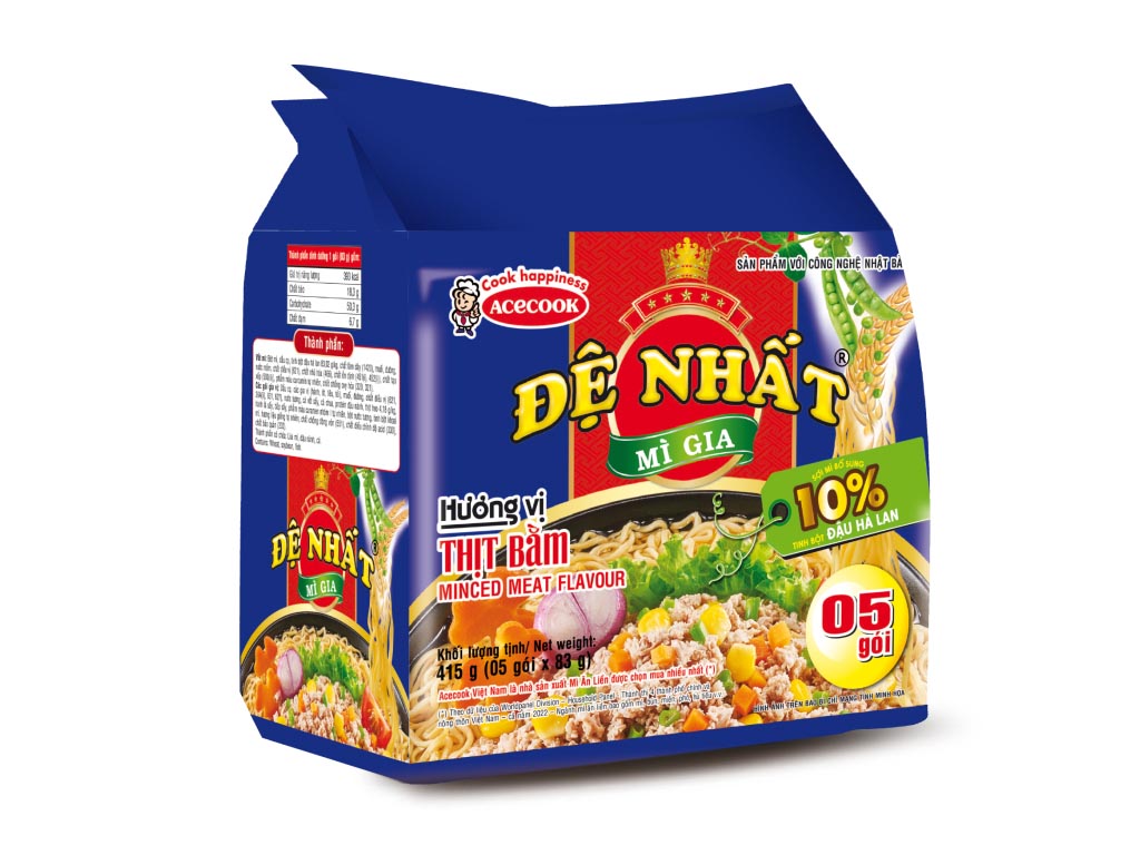 Lốc 5 gói mì Đệ Nhất thịt bằm 83g tại Bách hóa XANH