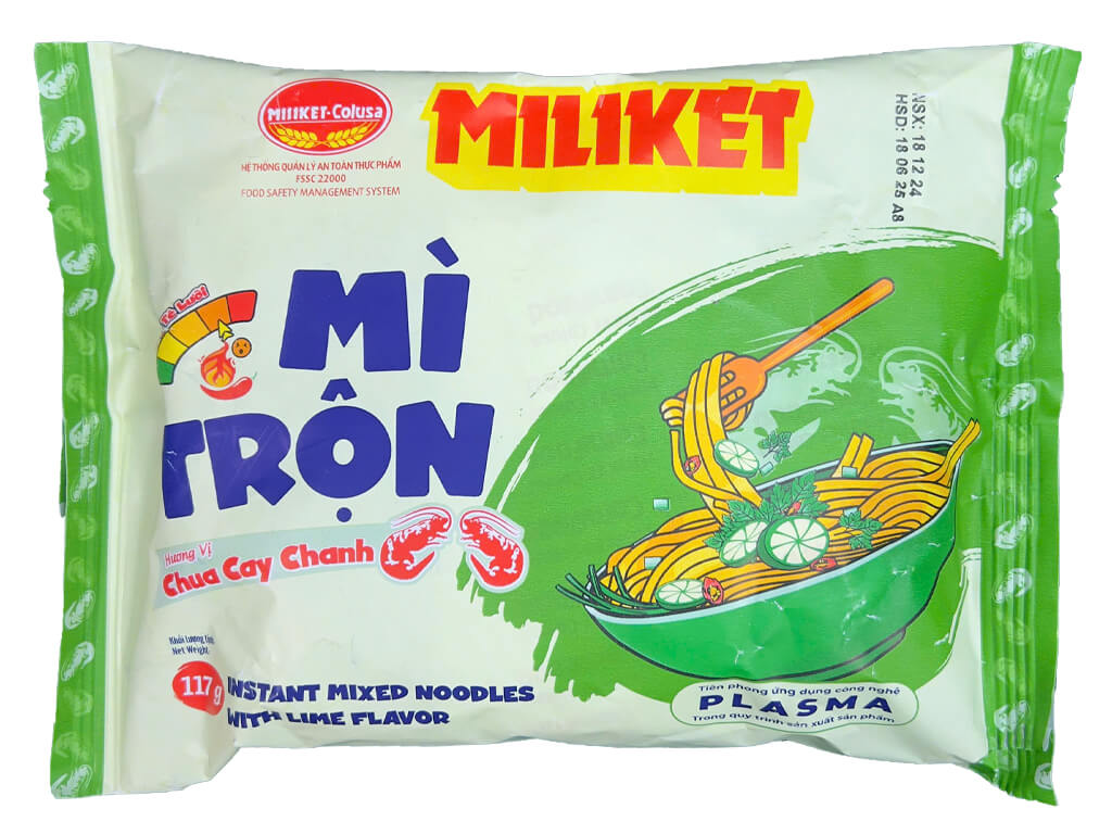 Mì trộn Miliket vị chua cay chanh gói 117g tại Bách hóa XANH