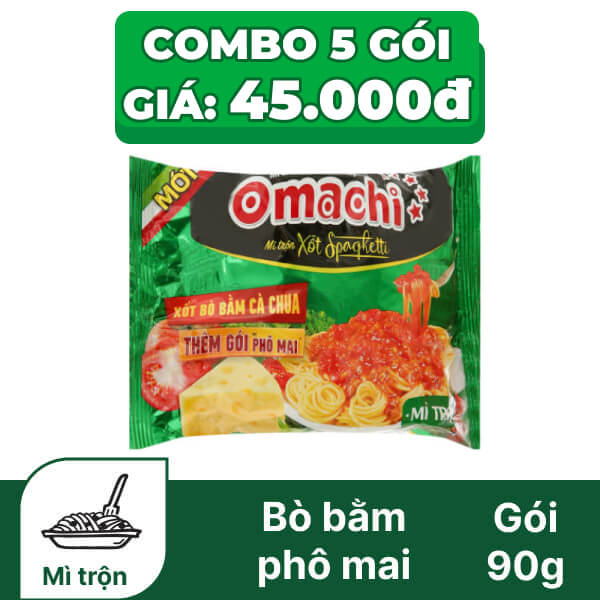 Mì trộn Omachi xốt Spaghetti 90g giá tốt tại Bách hoá XANH