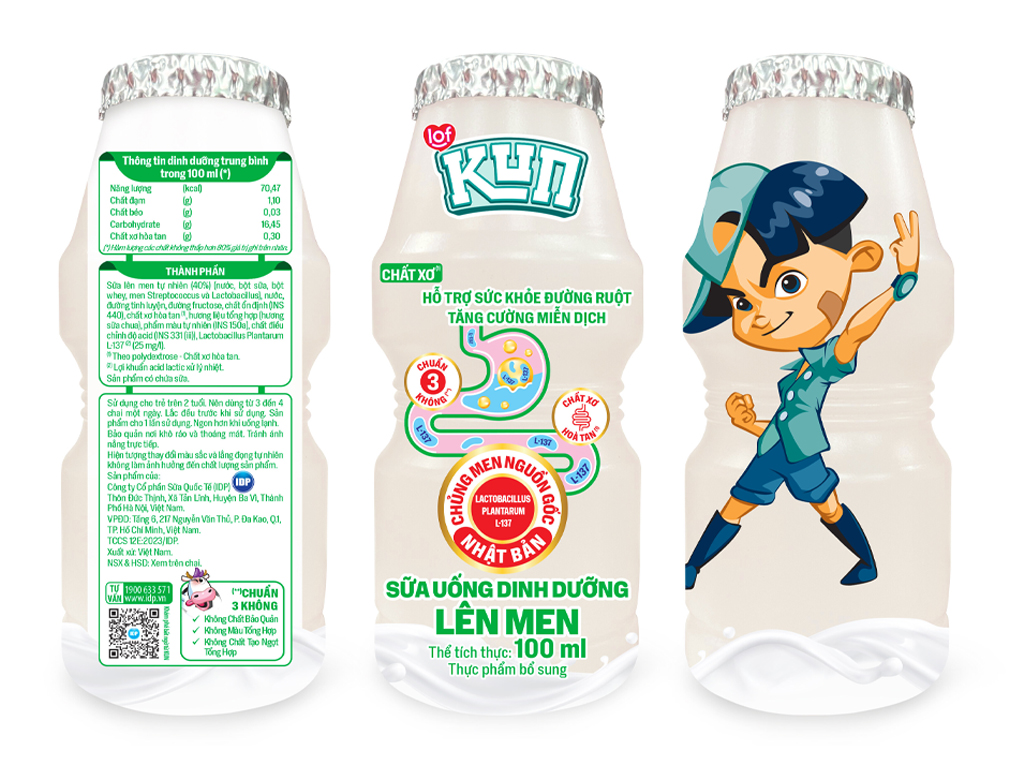 Lốc sữa chua uống Lof Kun có đường 100ml tại Bách hóa XANH