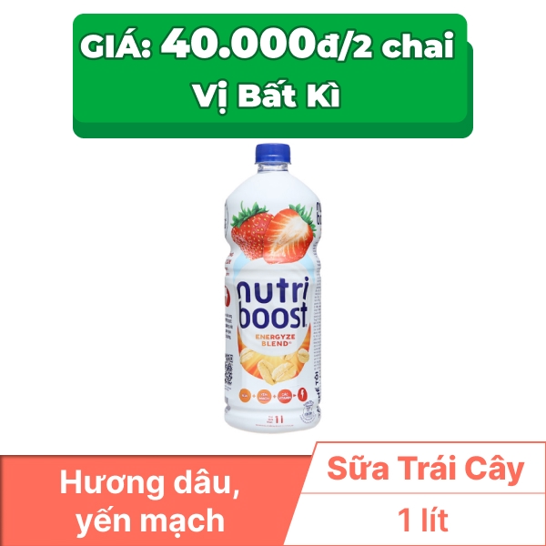 Sữa trái cây Nutriboost dâu 1 lít giá tốt tại Bách hoá XANH