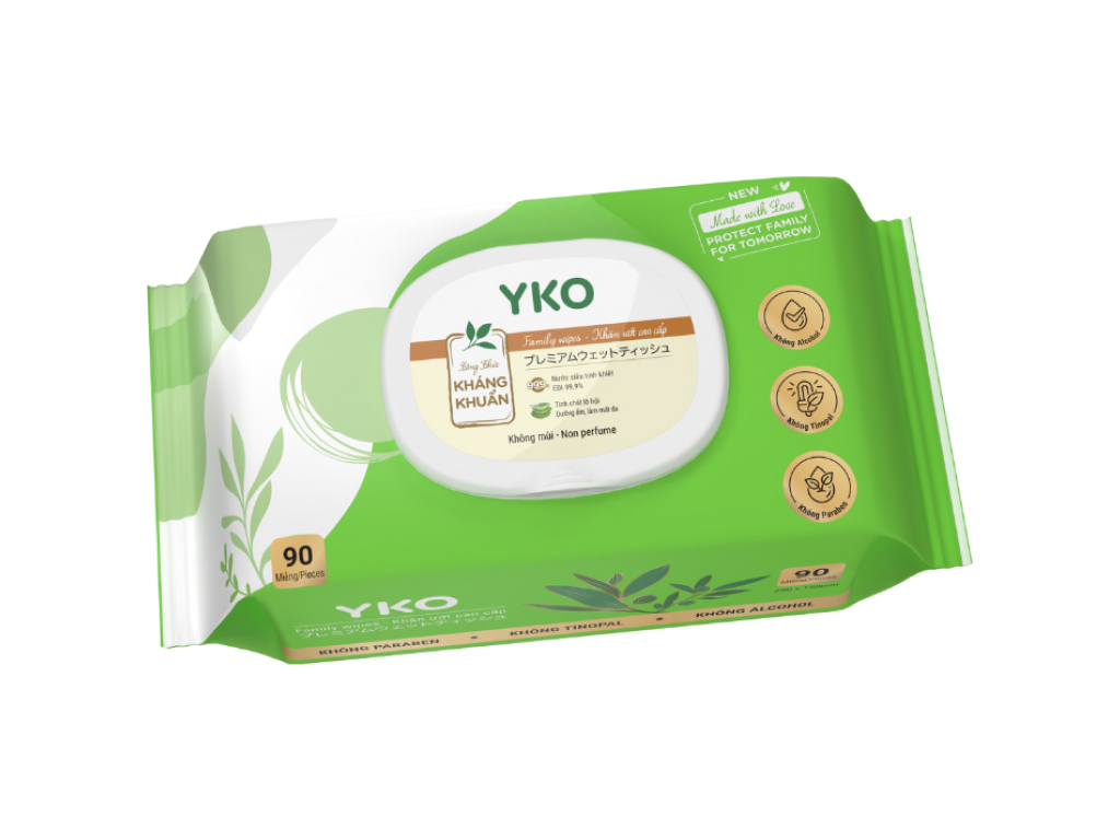 Khăn ướt cao cấp YKO không mùi 90 miếng tại Bách hóa XANH