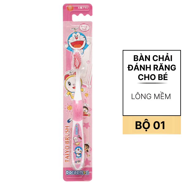 Bàn chải bé 6-12 tuổi Taiyo Doraemon Pink tại Bách hoá XANH