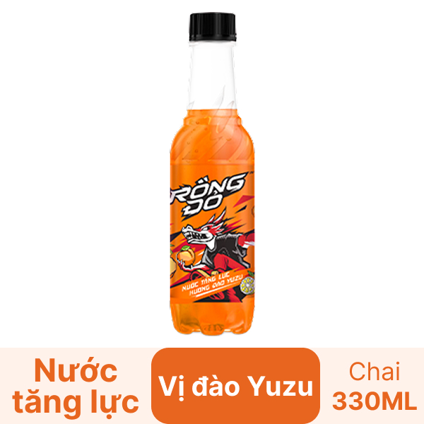 Nước tăng lực Rồng Đỏ vị đào yuzu 330ml | Bách Hóa Xanh