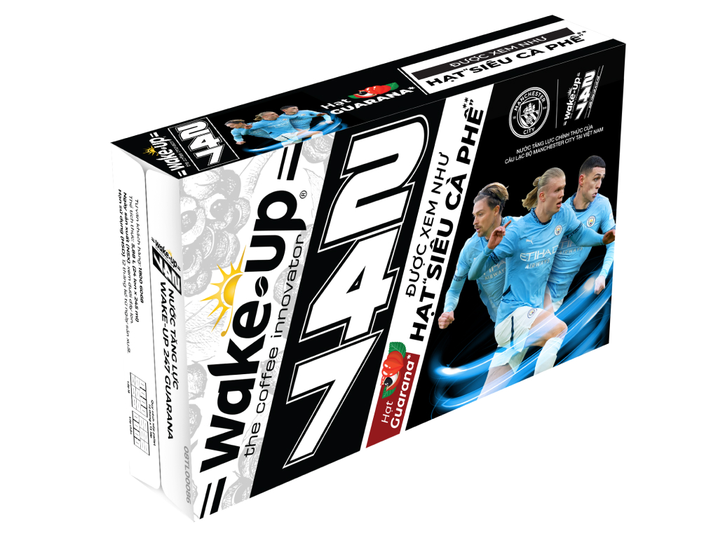 Thùng 24 lon nước tăng lực Wake Up 247 Amazon Guarana 250ml