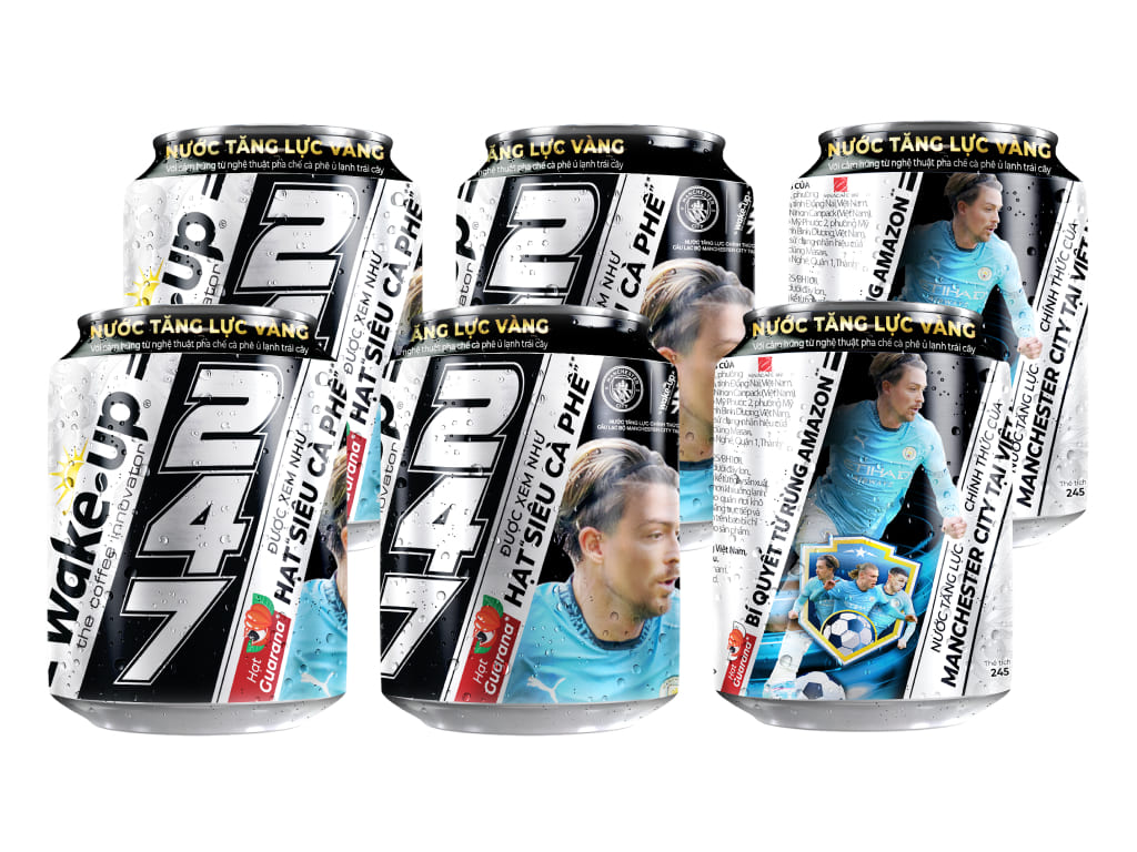 Thùng 24 lon nước tăng lực Wake Up 247 Amazon Guarana 250ml