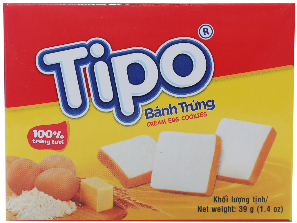 Bánh trứng 100% trứng Tipo 39g giá tốt tại Bách hoá XANH
