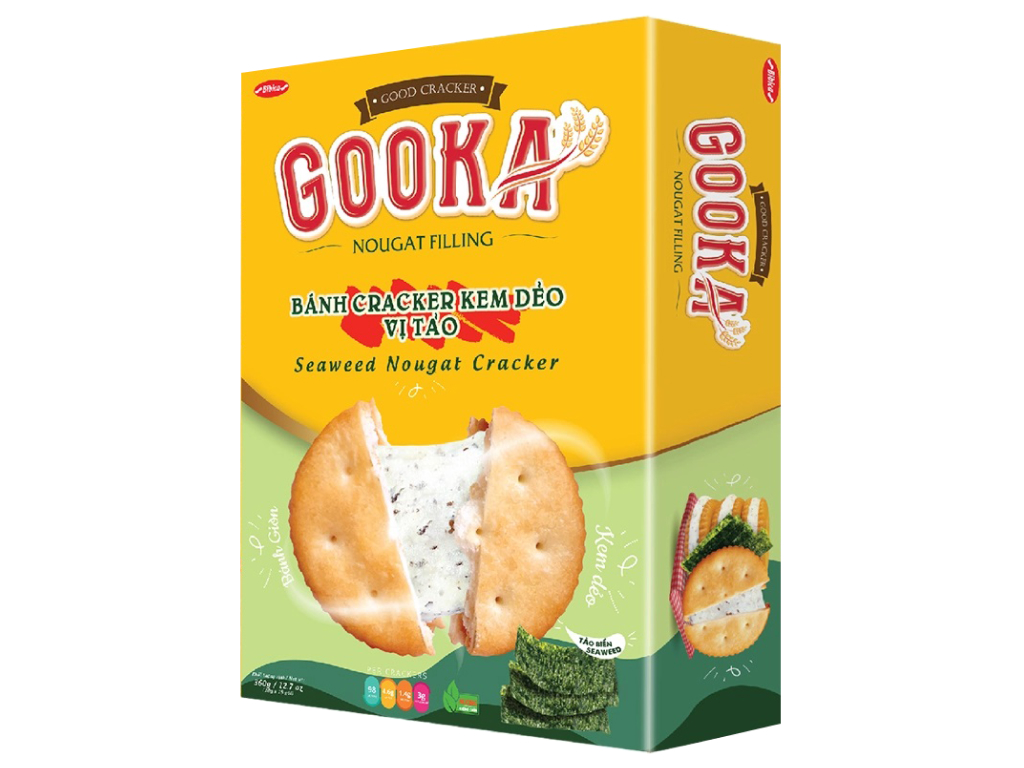 Bánh cracker kem dẻo tảo Bibica Gooka 360g tại Bách hóa XANH