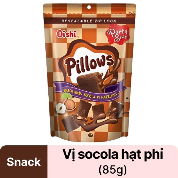 Snack socola vị hazelnut Oishi Pillows 85g tại Bách hóa XANH