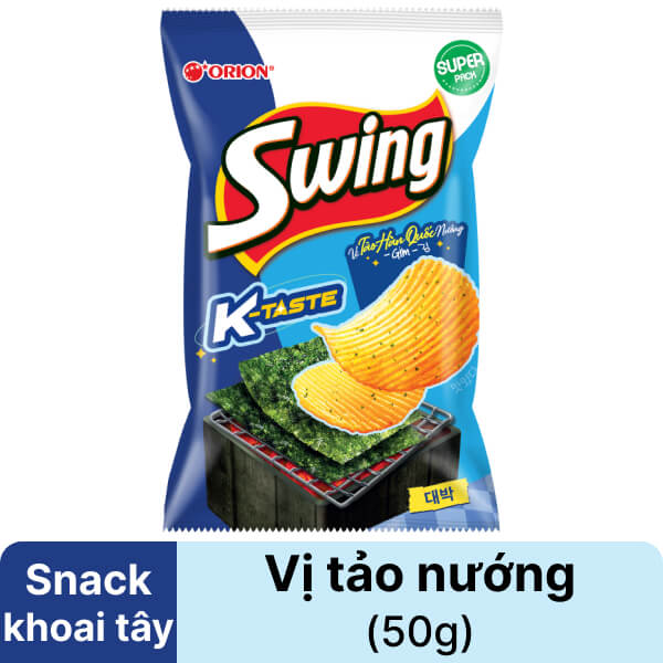 Snack vị tảo Hàn Quốc nướng Swing gói 50g tại Bách hóa XANH