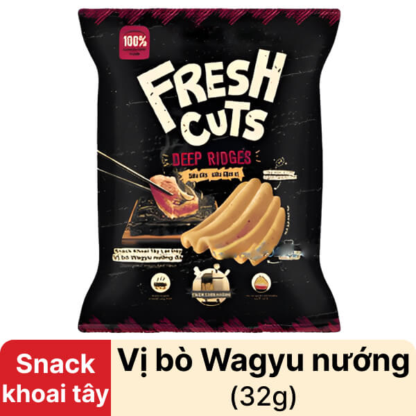Snack bò Wagyu nướng Oishi Fresh Cuts 32g vị Bách hóa XANH