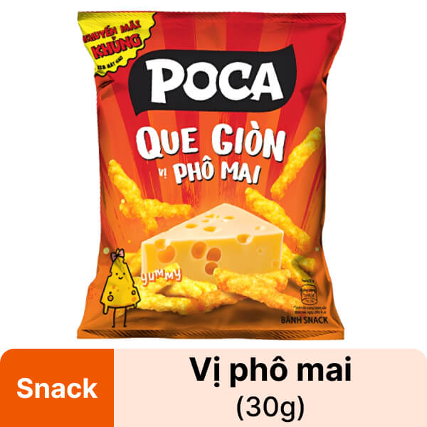 Snack que giòn vị phô mai Poca gói 30g tại Bách hóa XANH
