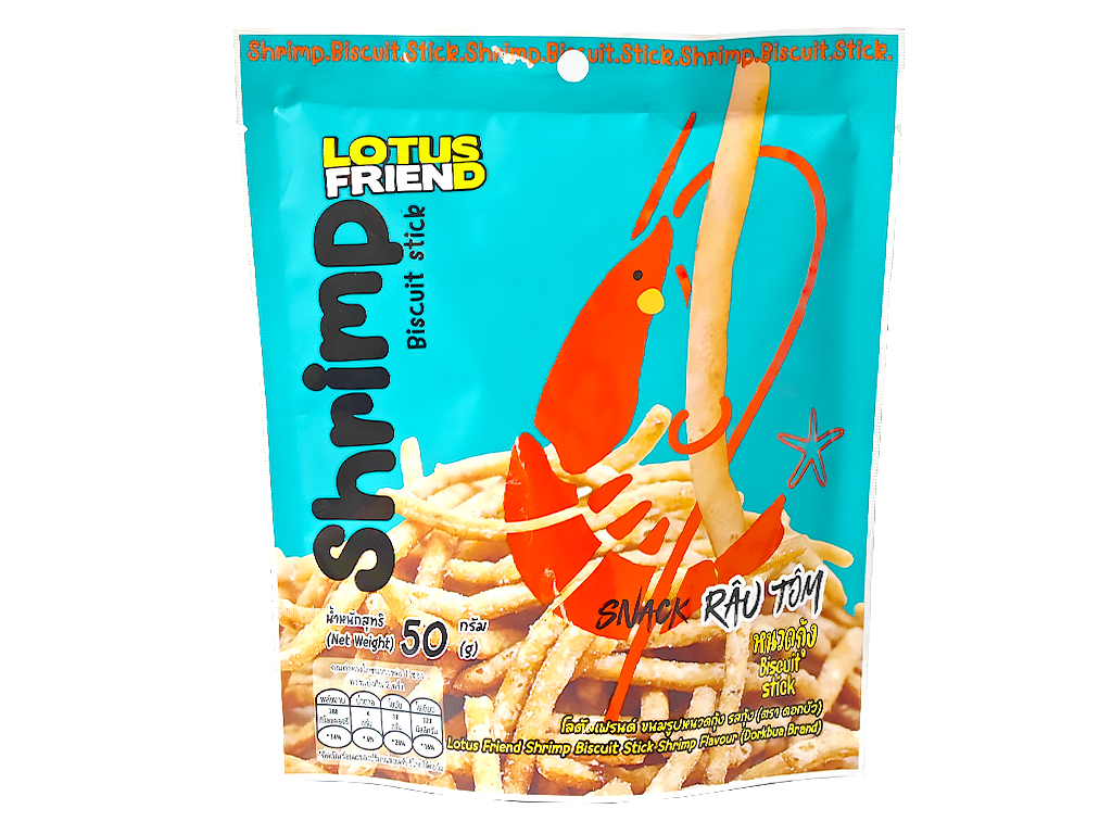Snack que râu tôm Lotus Friend gói 50g tại Bách hóa XANH