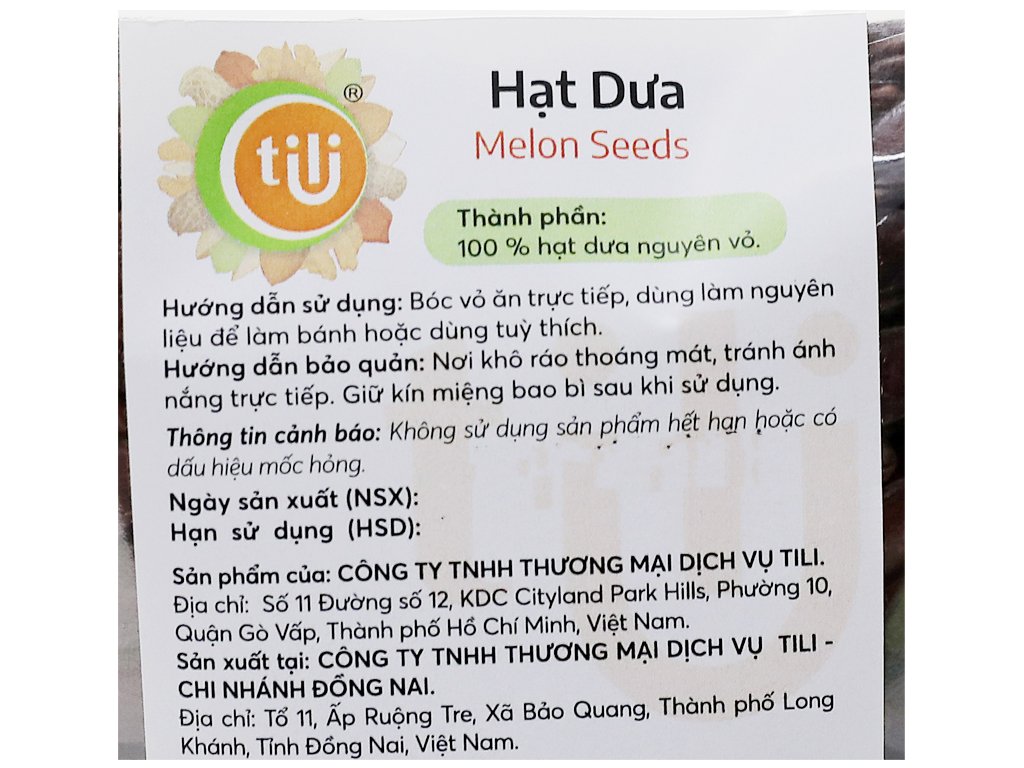 Hạt dưa Tili gói 300g giá tốt tại Bách hóa XANH