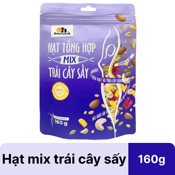 Hạt mix trái cây sấy Oh Smile Nuts 160g tại Bách hóa XANH